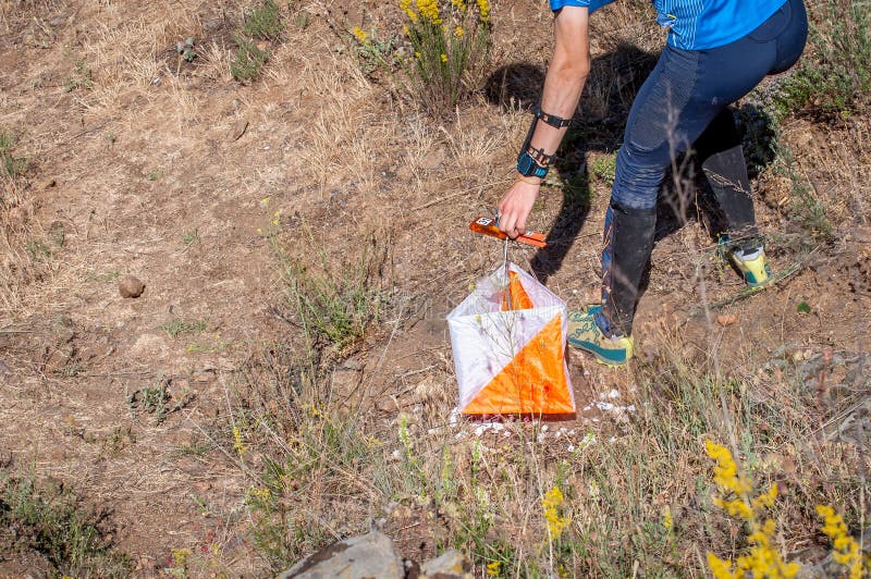 Orienteering. Check Point Prism and Composter for Orienteering. the ...