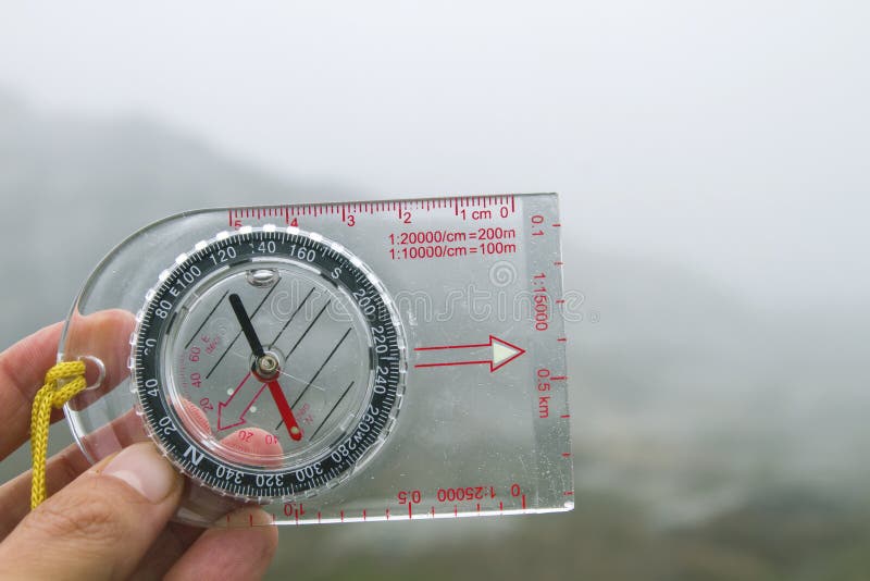 Orienteering compass stock image. Image of degrees, lost - 190129917