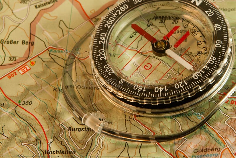 Orienteering: Map and Compass Stock Image - Image of orientation ...