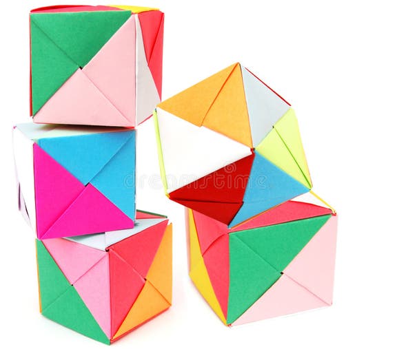 Origami stock photo. Image of cube, stacking, playful - 26208190