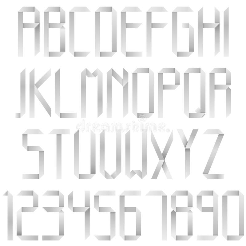 Origami alphabet stock vector. Illustration of realistic - 31450652