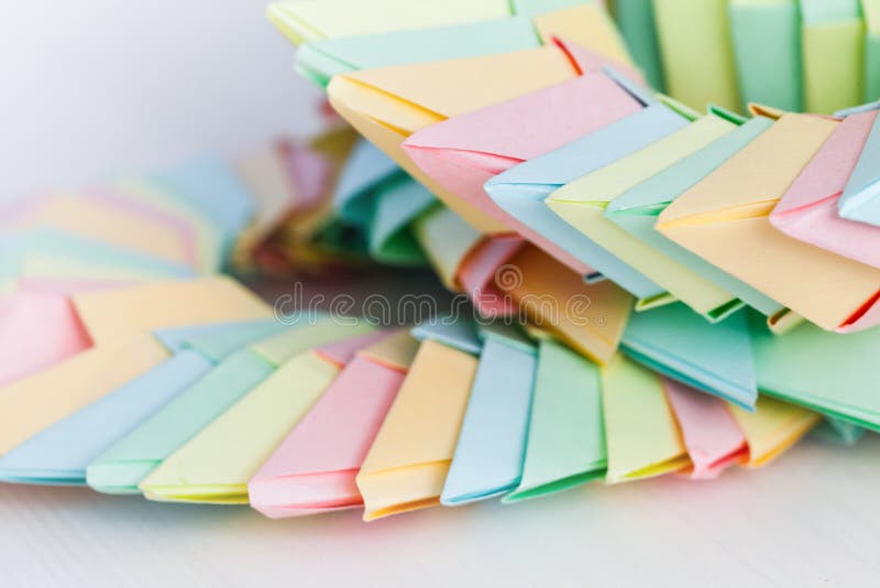 Origami Background, Parametric Round Structures of Colorful Paper Stock ...