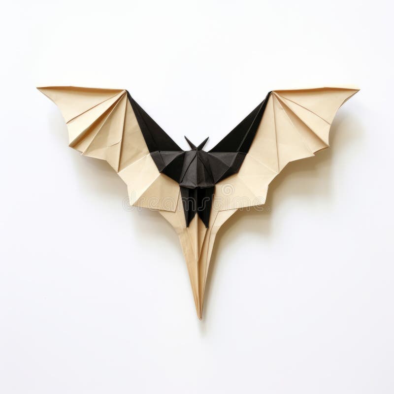 Origami Bat: a Brooding Avian-themed Masterpiece by Lin Wu Stock ...