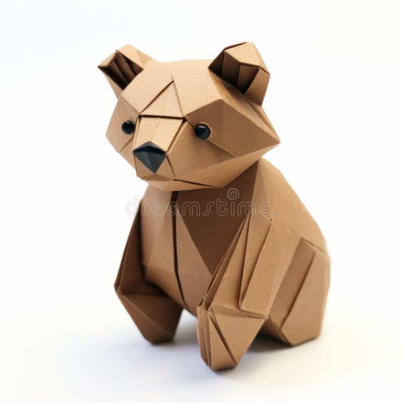 Creative Commons Attribution Origami Bear 3d Illustration Stock ...