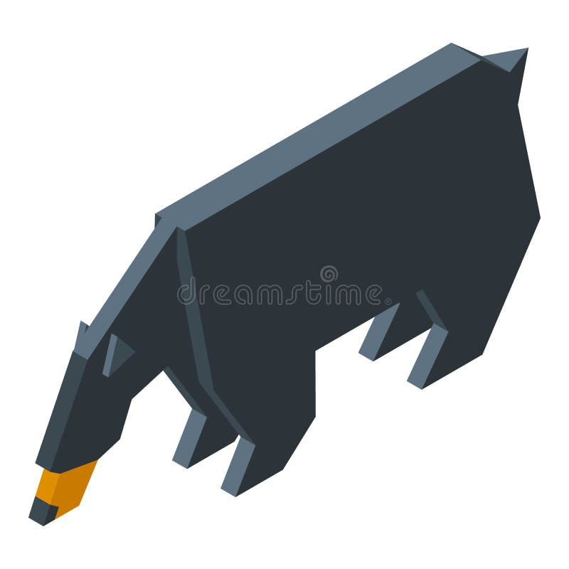 Origami Bear Icon Isometric Vector. Animal Paper Stock Vector ...