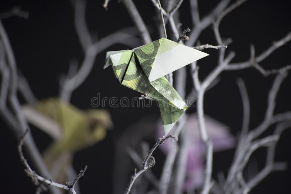 Euro Origami Bird Banknotes Stock Photos - Free & Royalty-Free Stock ...