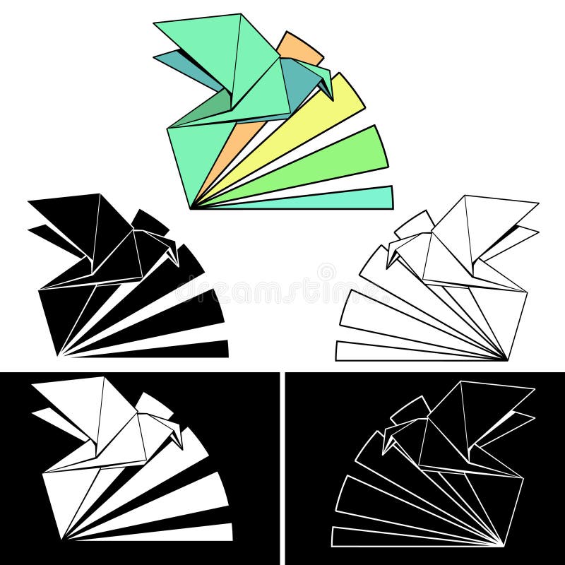 Origami_bird stock vector. Illustration of freedom, abstract - 72057086