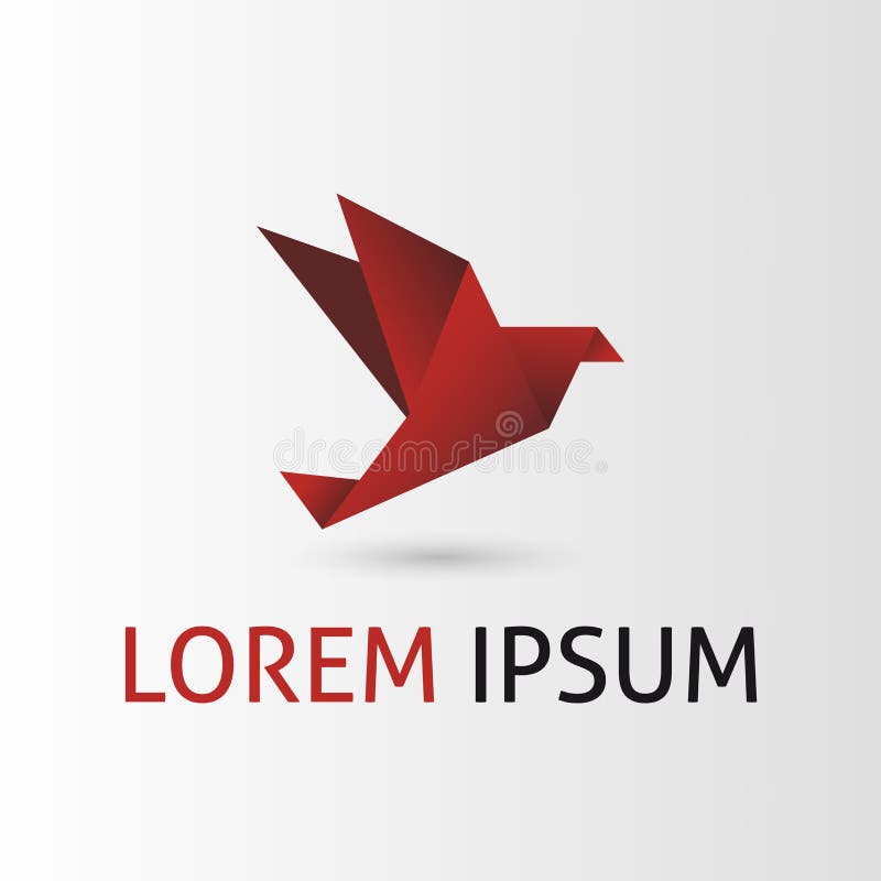 Origami Bird Logo. Abstract Stock Vector - Illustration of business ...