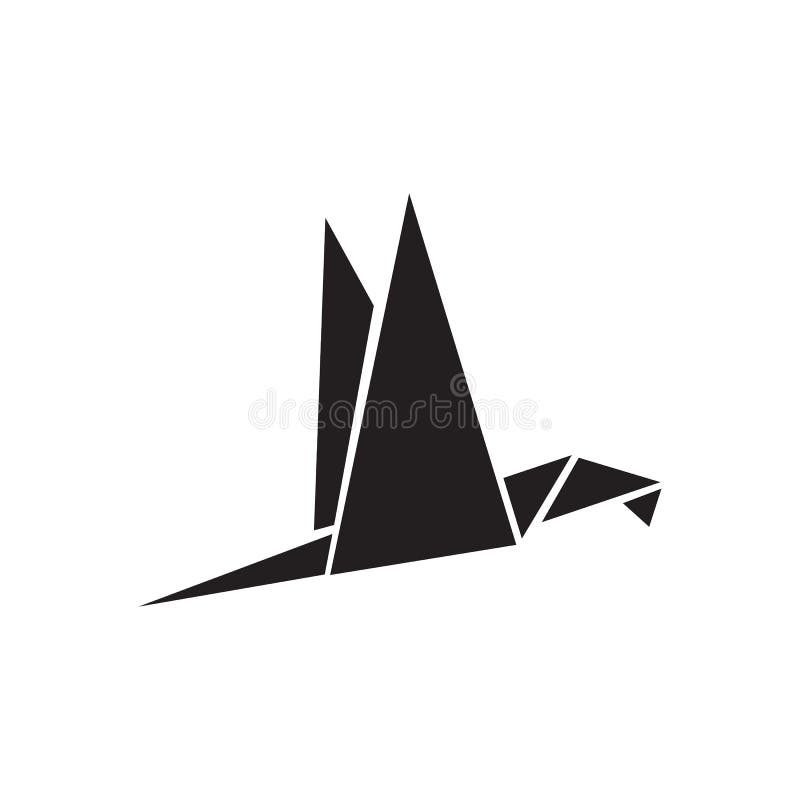 Origami Bird Logo Design Template Stock Vector - Illustration of bird ...