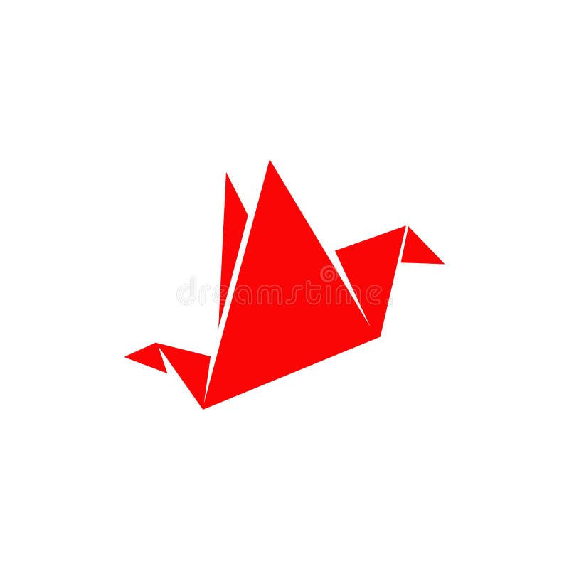 Origami Bird Logo Icon Design Template Stock Vector - Illustration of ...