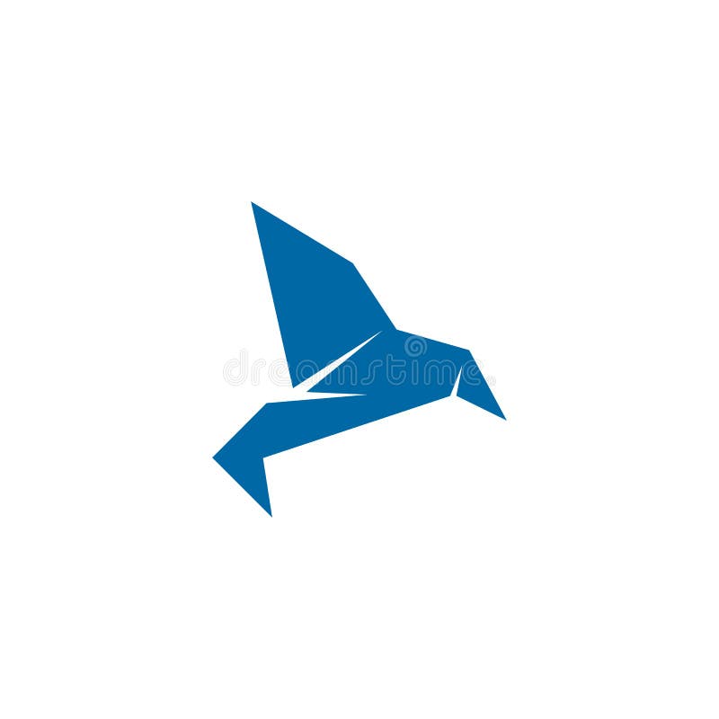 Origami Bird Logo Icon Design Template Stock Vector - Illustration of ...