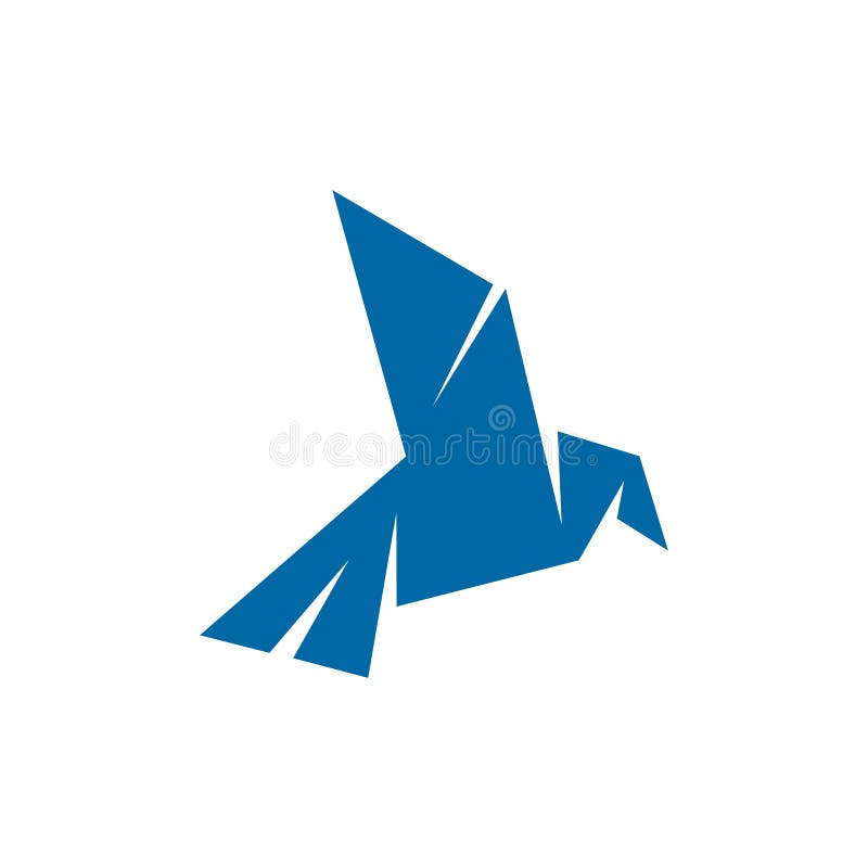 Origami Bird Logo Icon Design Template Stock Vector - Illustration of ...