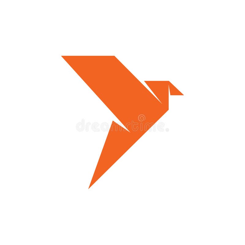 Origami Bird Logo Icon Design Template Stock Illustration ...
