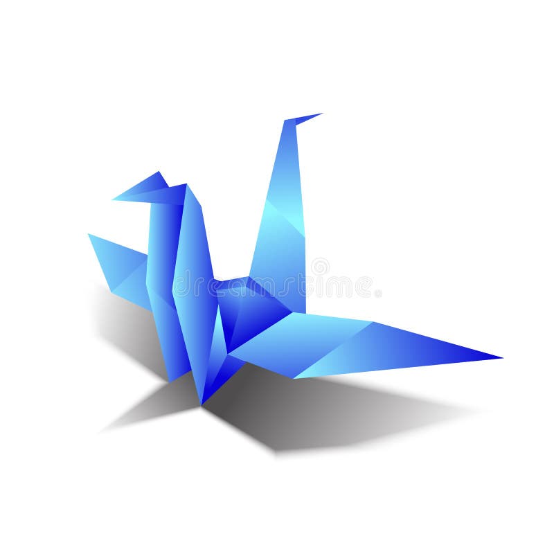 Origami Bird Vectors Background Blue Sky Stock Vector - Illustration of ...