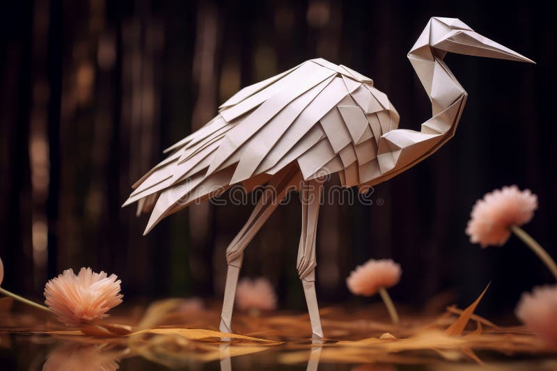 Origami birds. Generate Ai stock illustration. Illustration of food ...
