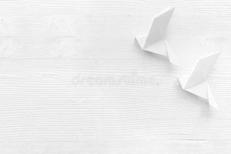 Origami Birds are Flying, Overhead Top View Stock Image - Image of ...