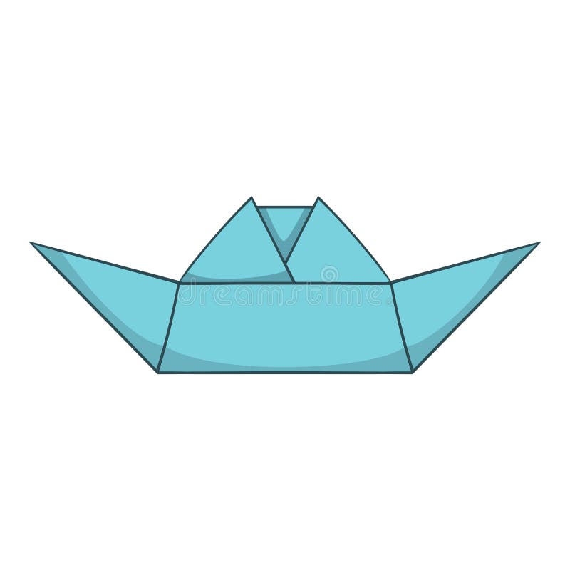 Origami Boat Icon, Cartoon Style Stock Vector - Illustration of cartoon ...