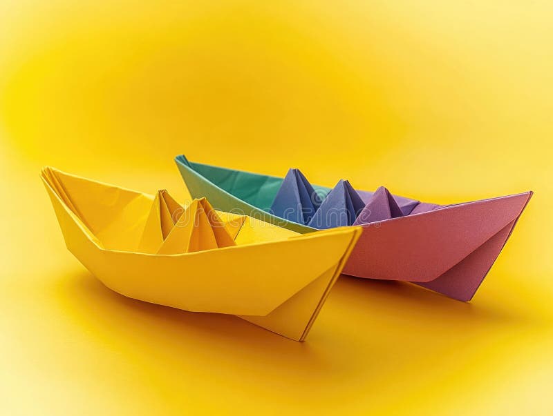 Origami Boats Stack stock image. Image of idea, japan - 374179331