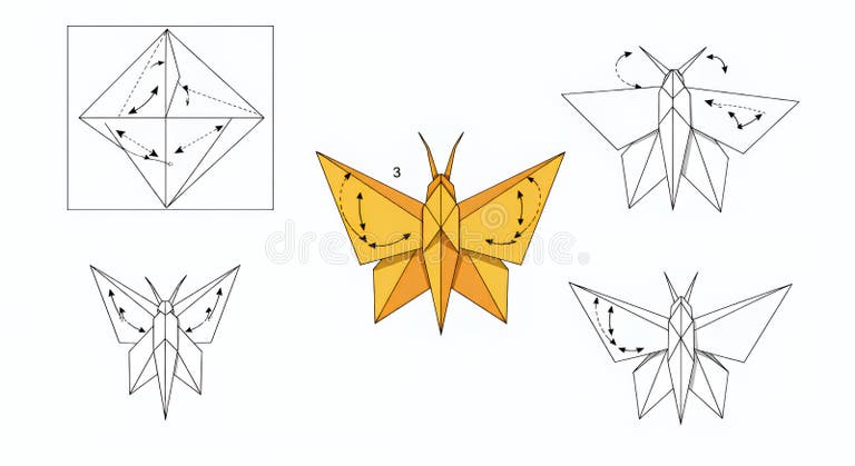 Origami Butterfly Tutorial Featuring Step-by-step Instructions for ...
