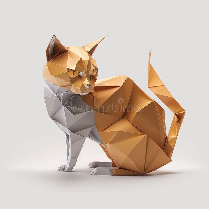 Origami Kitty Stock Illustrations – 343 Origami Kitty Stock ...