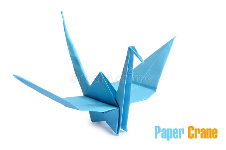 Single Blue Origami Paper Crane Stock Photos - Free & Royalty-Free ...