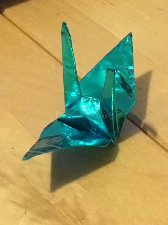 Origami crane stock photo. Image of blue, folded, origami - 106828924