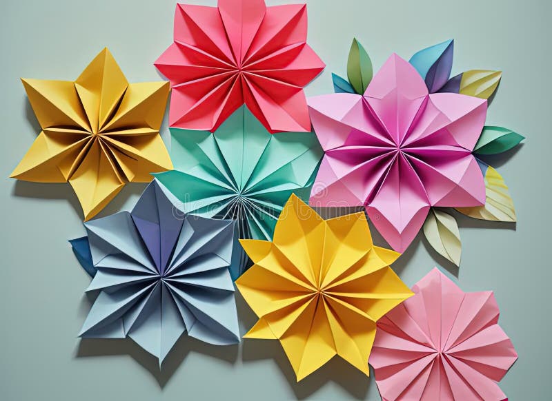 Origami. stock illustration. Illustration of flower - 275196724