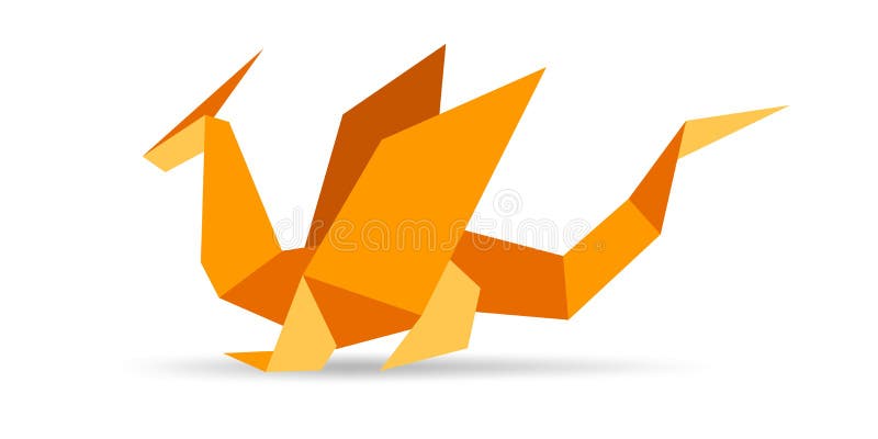 Origami Dragon stock illustration. Illustration of design - 21918566