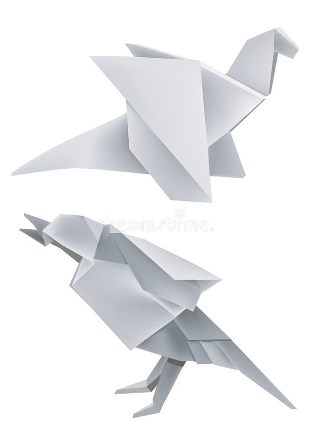 Origami_dragon_bird stock vector. Illustration of oriental - 11261973