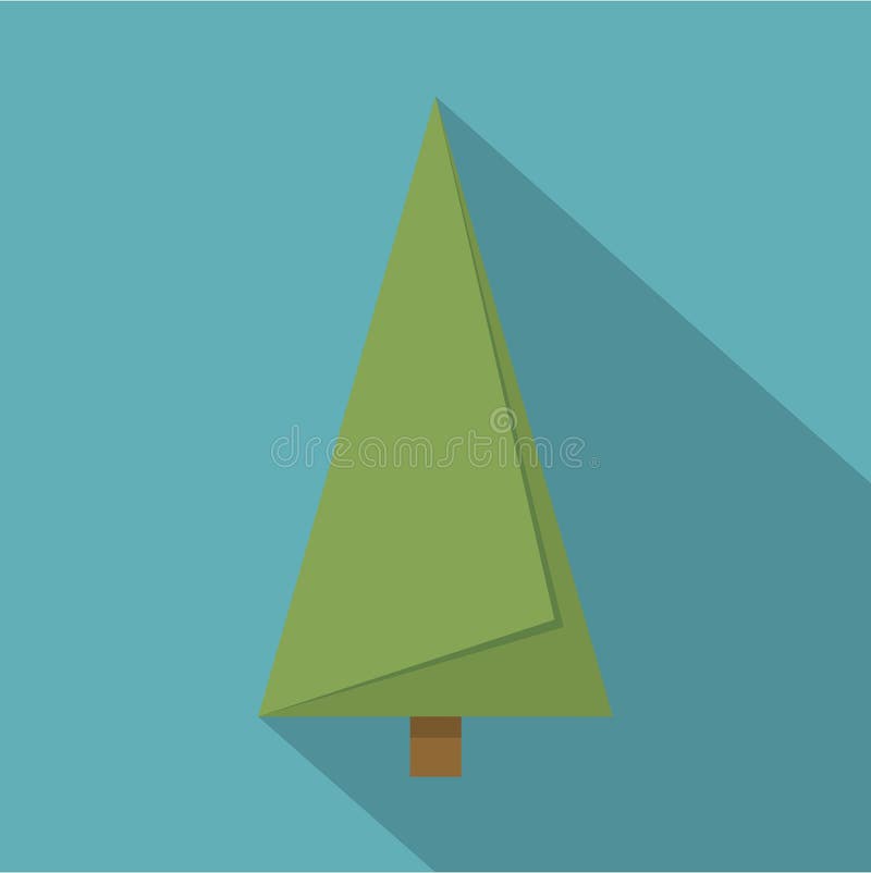 Origami Fir Tree Icon, Flat Style Stock Vector - Illustration of ... Origami Fir Tree Icon, Flat Style Stock Vector - Illustration of ...