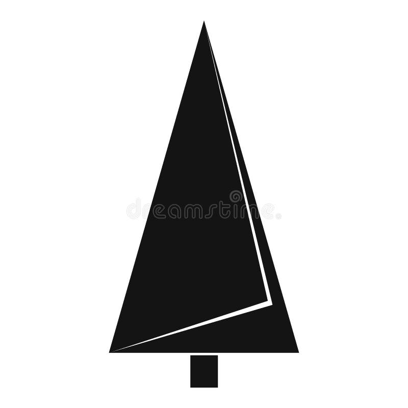 Origami Fir Tree Icon, Simple Black Style Stock Vector - Illustration ... Origami Fir Tree Icon, Simple Black Style Stock Vector - Illustration ...