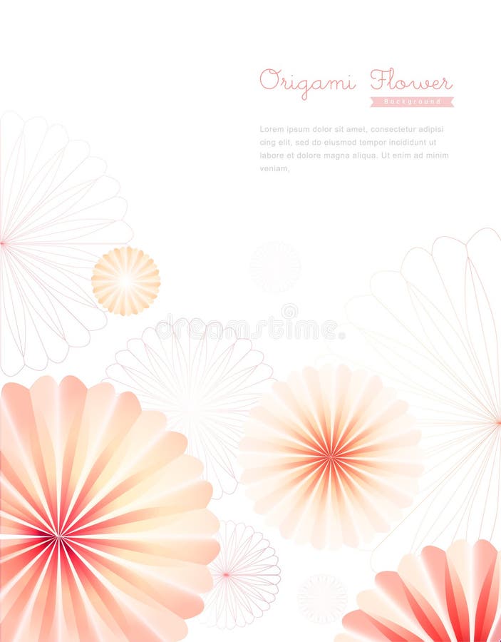 Origami Flower Background stock vector. Illustration of abstract - 41400476