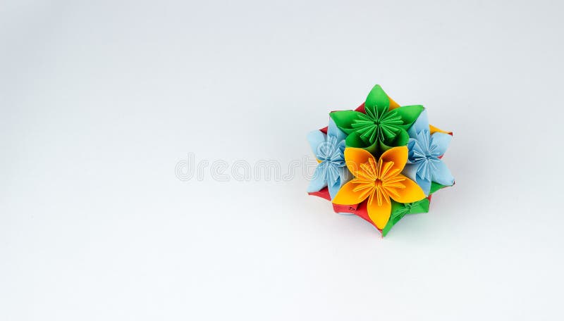 Origami flower stock image. Image of decoration, craft - 63655543