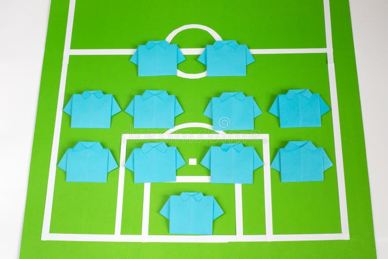 Origami Football Formation Tactics Stock Image - Image of fifa, ideas ...