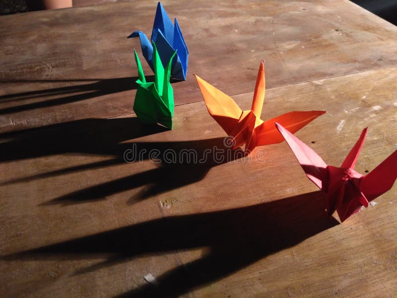 Origami stock photo. Image of night, shadow, four, origami - 111315494
