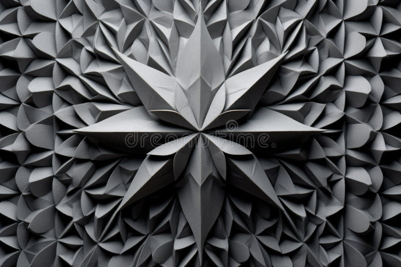 Origami Geometric Patterns on a Monochrome Surface Stock Photo - Image ...