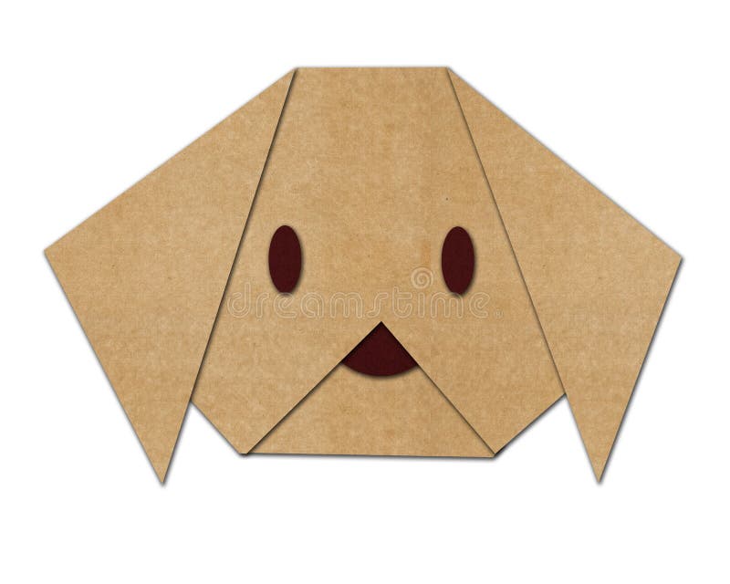 Origami Hund Aufbereitetes Papercraft Stockbild - Bild von japanisch ...