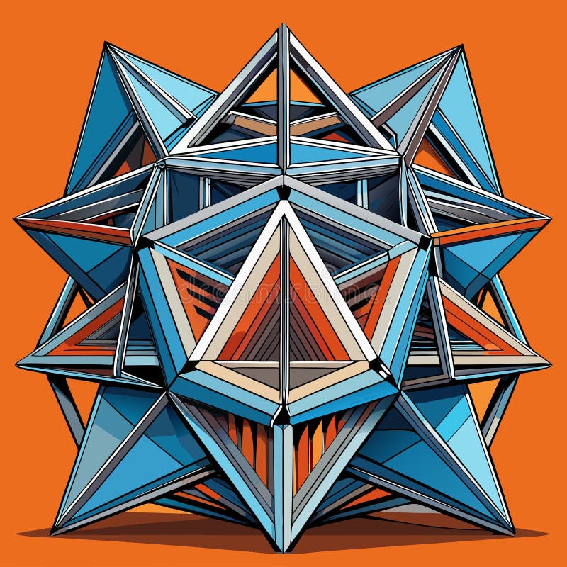 Origami Inspired Metal Structure Stock Vector - Illustration of ...