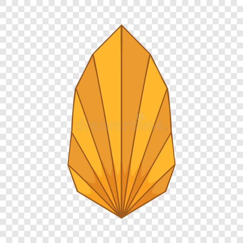 Origami Leaf Icon, Cartoon Style Stock Vector - Illustration of ...