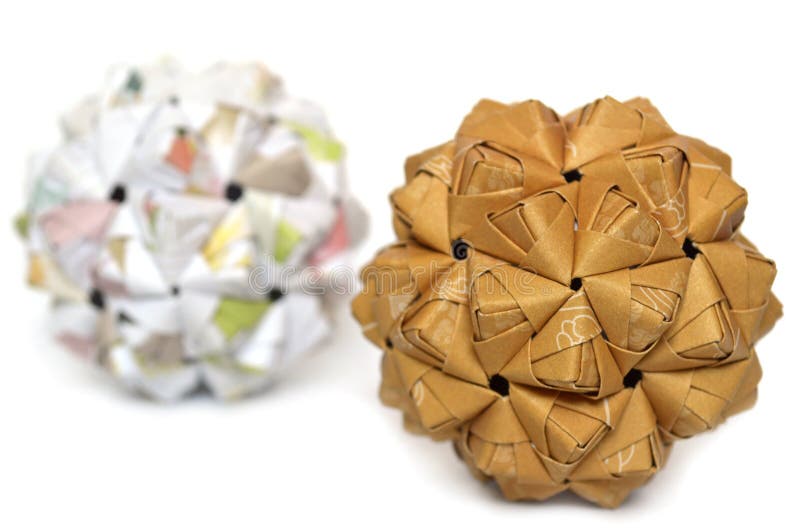 Origami Modulaire, Boule De Sonobe Photo stock - Image du conception ...