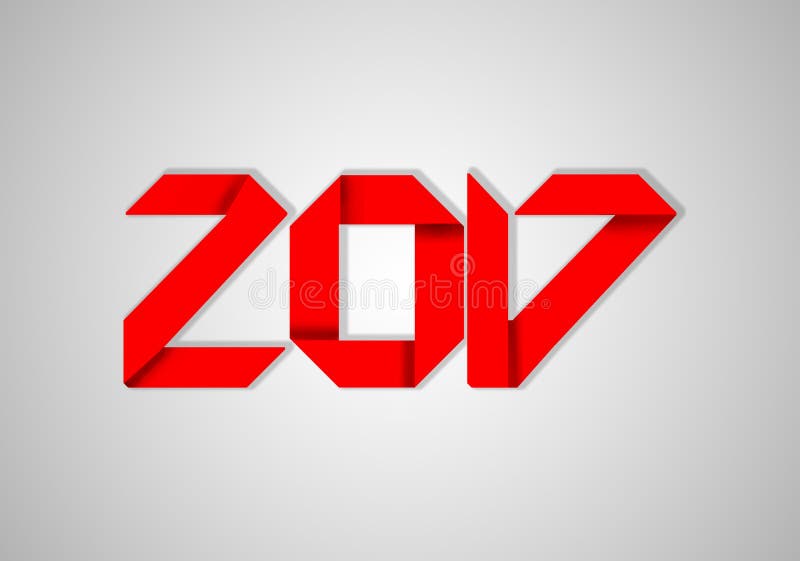 Origami new year stock vector. Illustration of abstract - 82699534