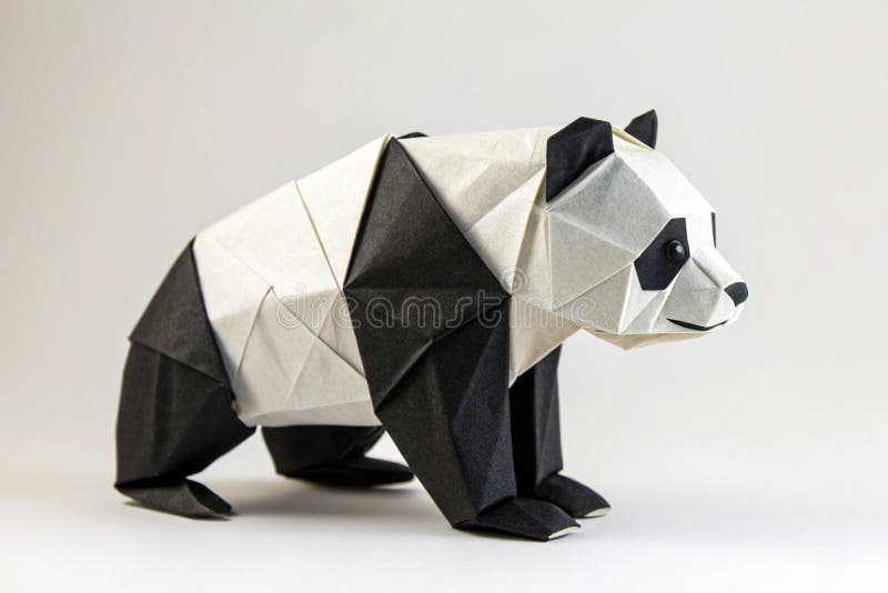 Origami Panda Bear with Empty Space - Generated by Ai Stock ...