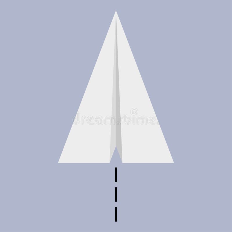 Origami Paper Airplane for Paper Design. Vector Illustration Stock ...