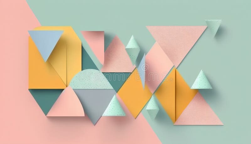 Origami Paper Background in Pastel Colors. Minimal Style Stock ...