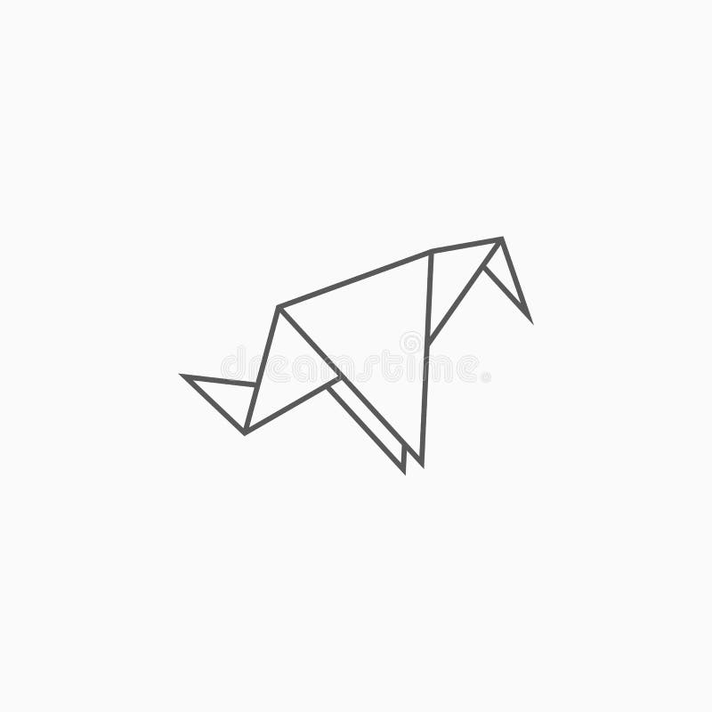 Origami Paper Bird Icon, Origami, Bird, Fly, Gift Stock Vector ...