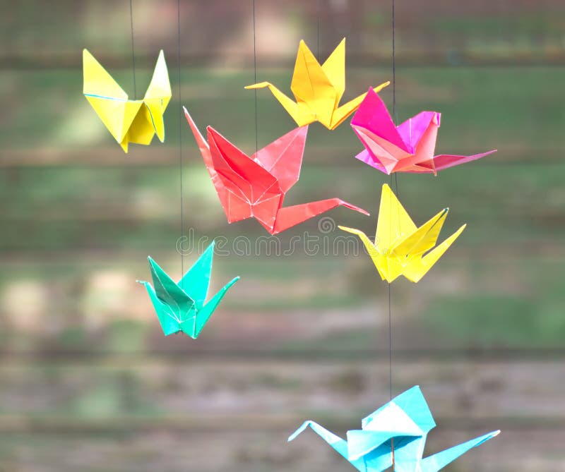 Origami paper birds stock image. Image of decor, nature - 76114683