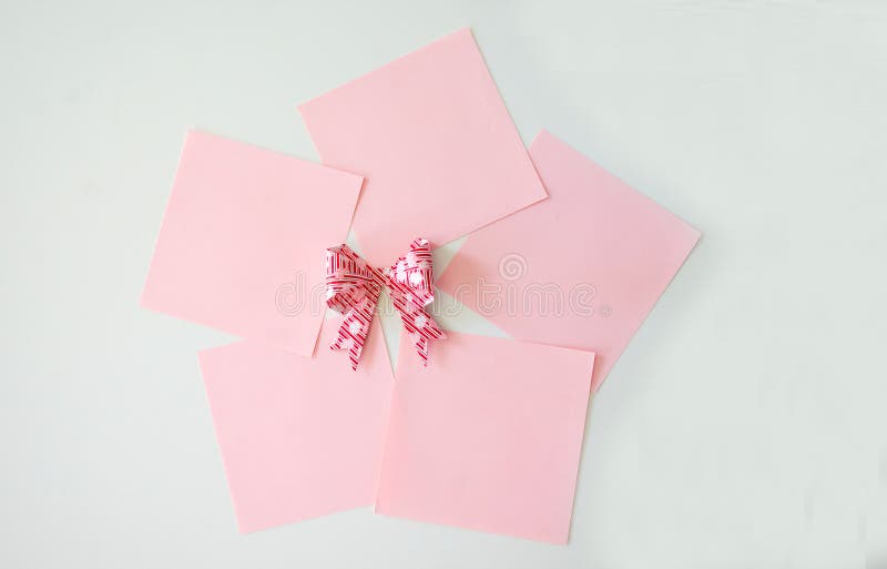 Origami Paper Bow on White Paper Background Stock Image - Image of ...