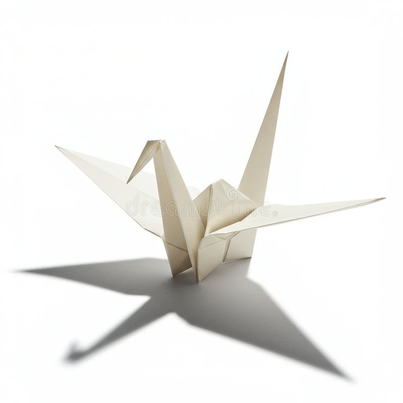 Origami Paper Crane, Expertly Folded, Made from Plain White Paper ...