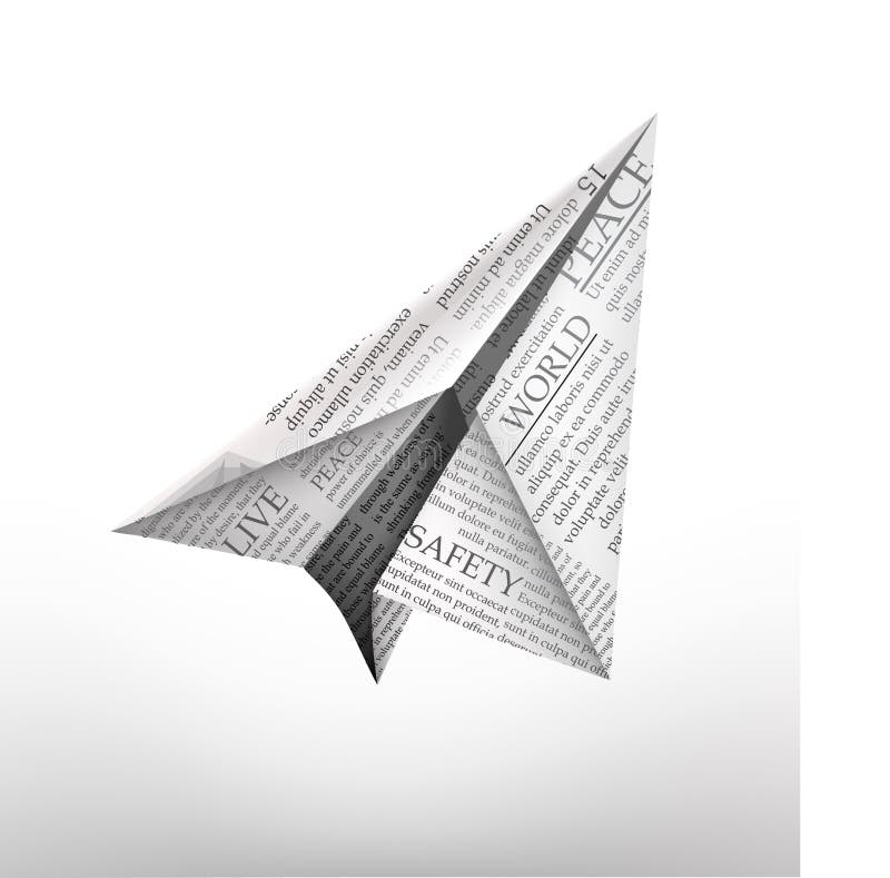 Origami plane stock vector. Illustration of navigation - 41789942