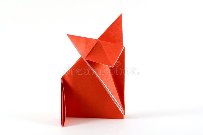 Origami plegable del Fox foto de archivo. Imagen de astuto - 5014886